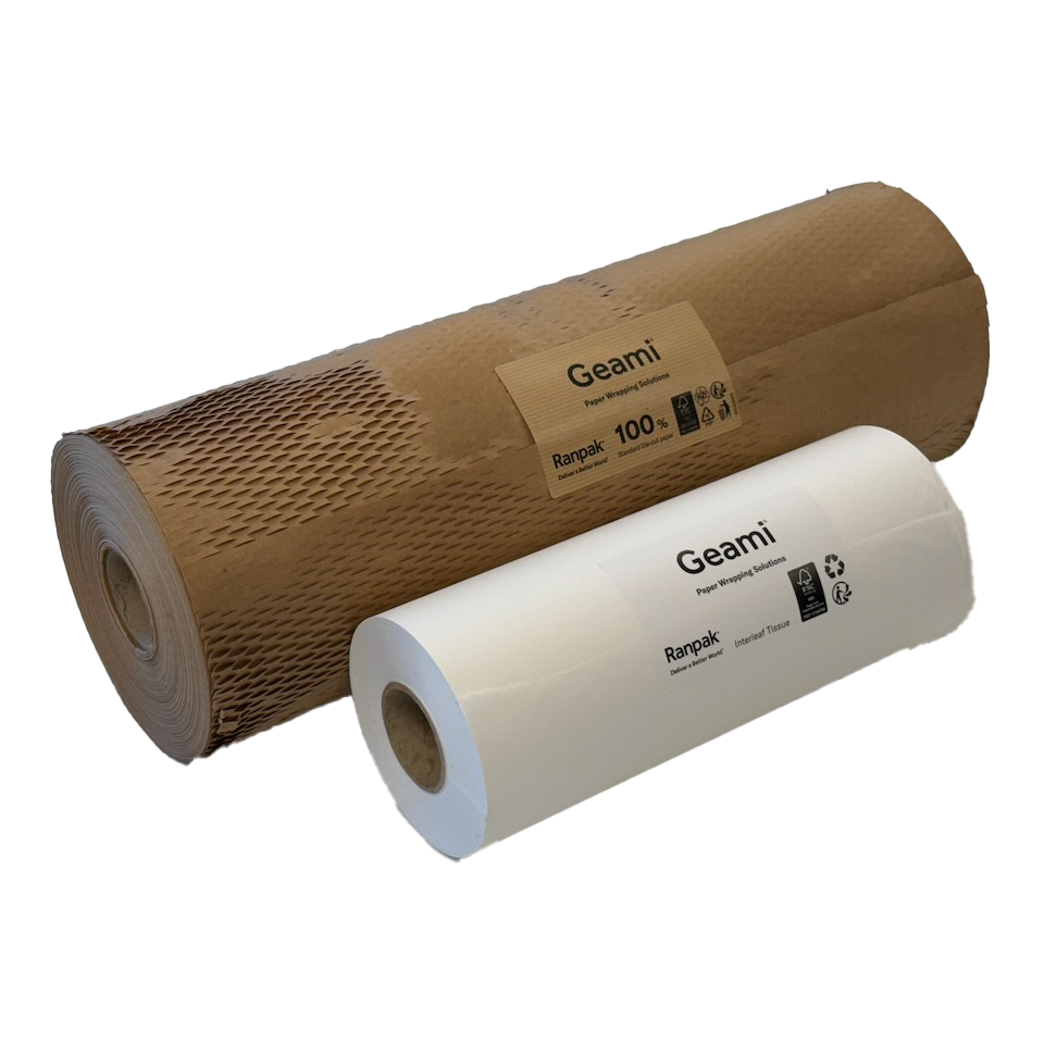 Ranpak Wrap 'n Go Die-cut Kraft Paper 268m expanded pack (1x roll diec ...