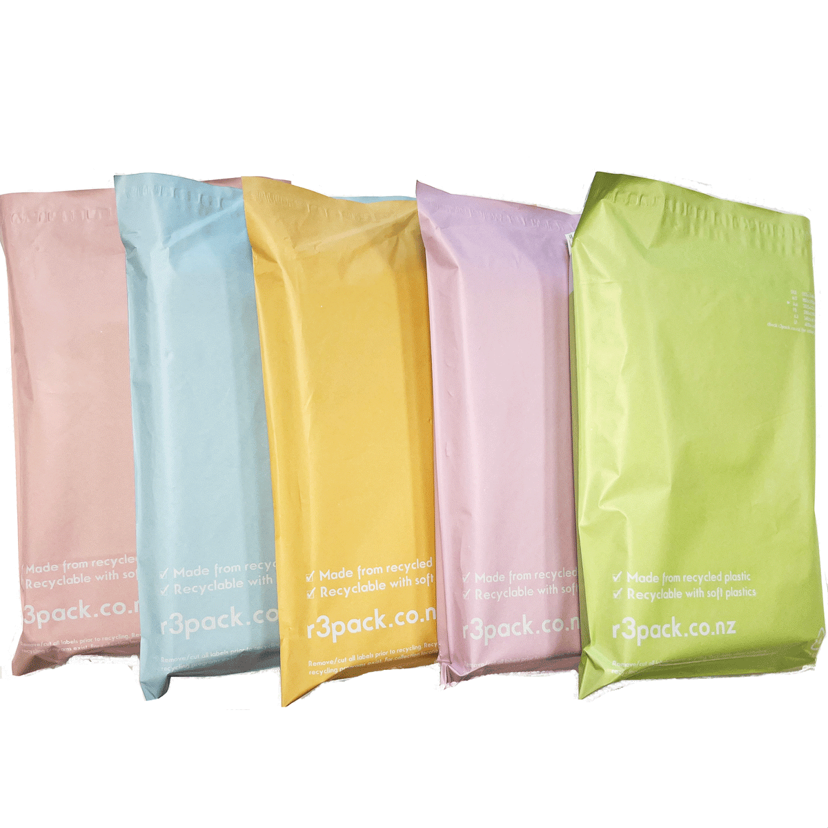 Recycled Courier Bag A5 180x280mm (pack of 100) Coloured – r3pack