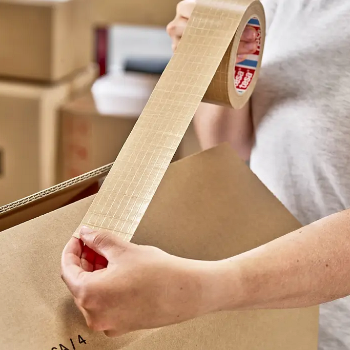 Tesa 60013 Reinforced Paper Packaging Tape 50mm x25m (up to 25kg) – r3pack